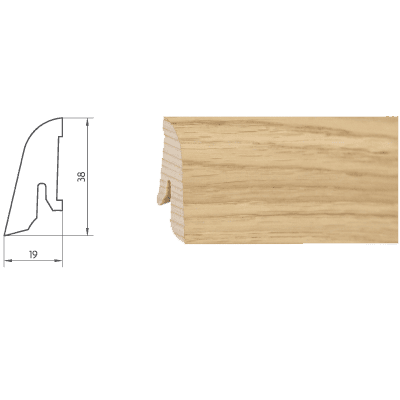 Weitzer Parkettleiste SF 40 Eiche Kaschmir ProActive+ 2,50 m - Parkett Hero